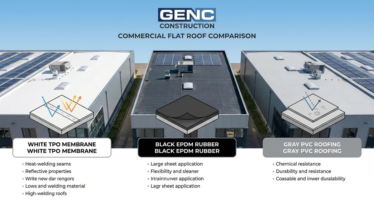 TPO vs EPDM vs PVC: The Complete Commercial Roofing Comparison Guide ...